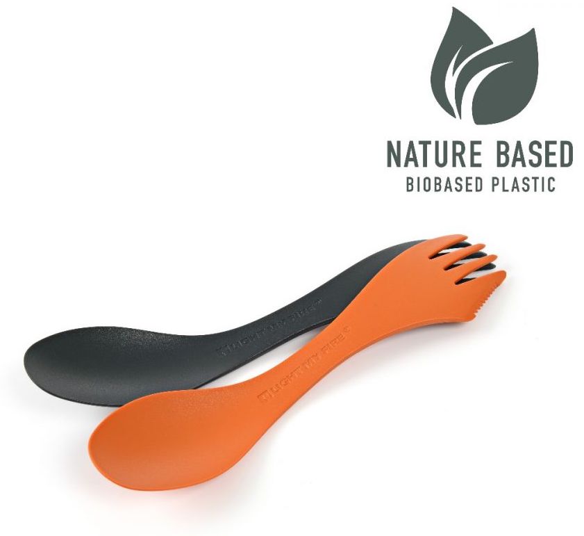 Light My Fire Spork Medium BIO Pack - Rust Orange and Slate black ...