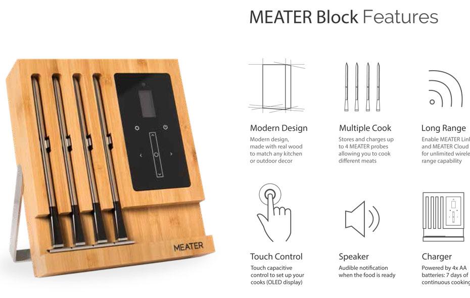 MEATER BLOCK® - Wireless 4 Probe Thermometer – FOOD OVER FIRE
